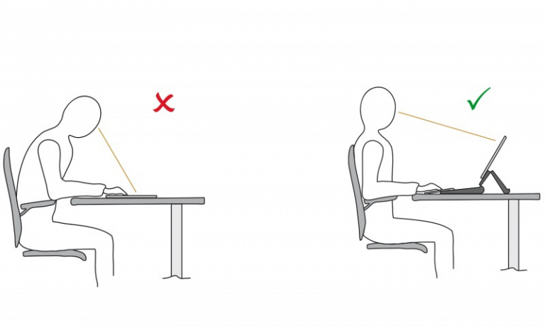 Tip 1: Zorg ervoor dat je de juiste houding aanneemt - Thuiswerkt.com